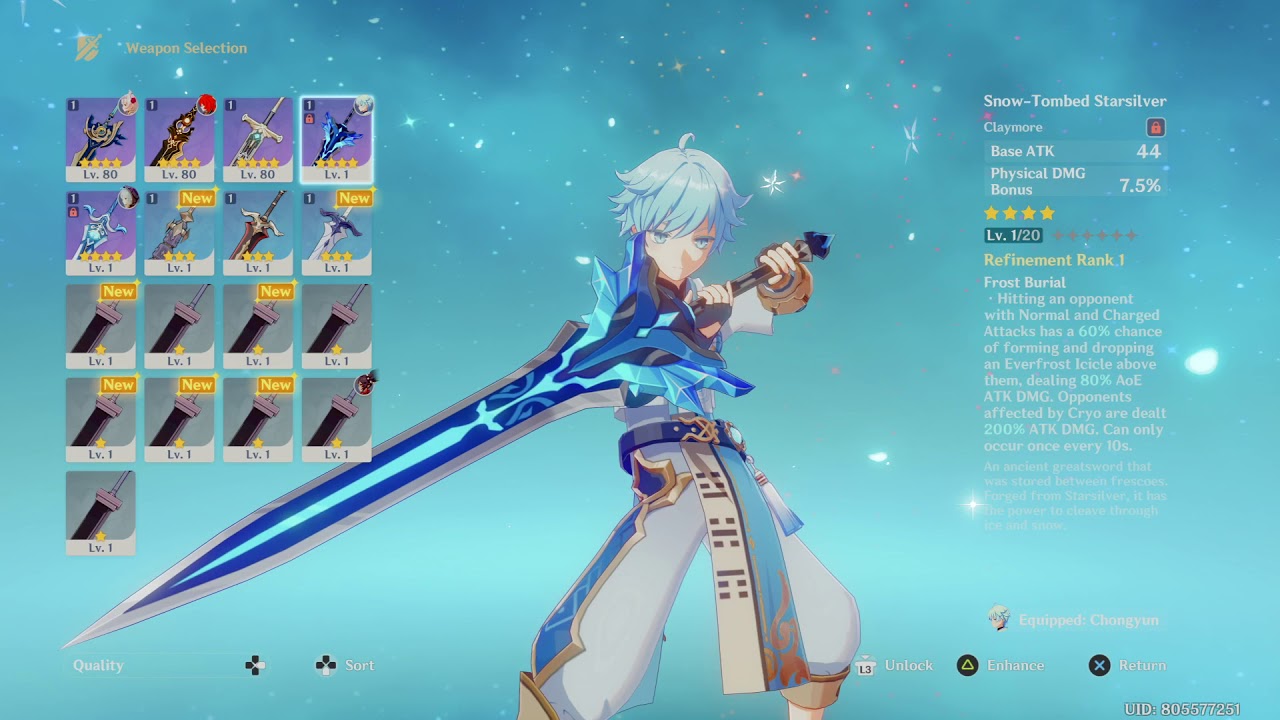 Genshin Impact_20210101 CHONGYUN FREE WEAPON - YouTube