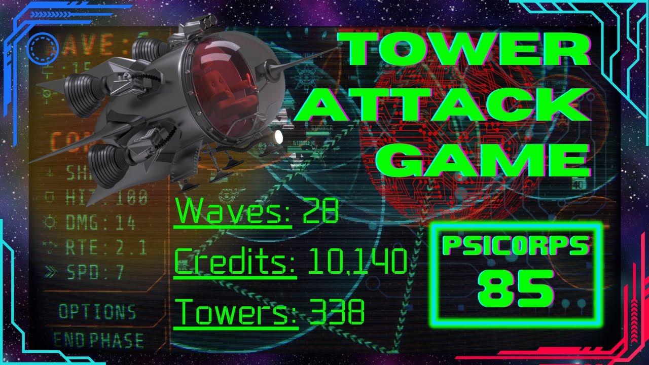 T.A.G.: Tower Attack Game; 28 waves, 10,140 credits, 338 towers - YouTube