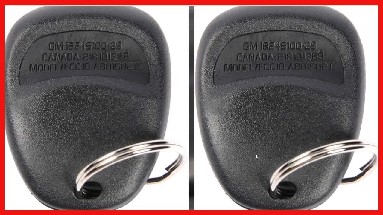 GM Genuine Parts 16245102 2 Button Keyless Entry Remote Key Fob , Black ...