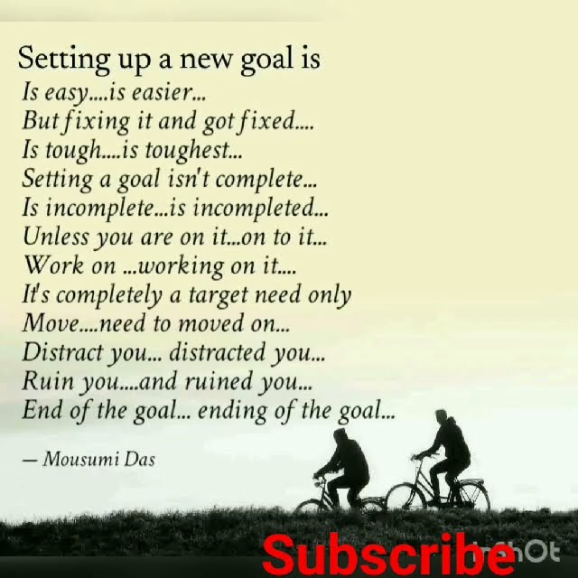 || Setting up a new goal is..,hum aims to Target karte h par fir v ...