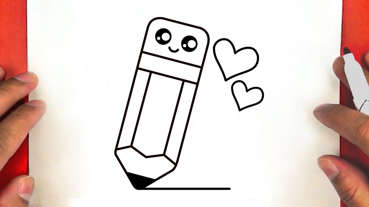 Drawing a cute Pencil | How to draw a cute Pencil kawaii - YouTube