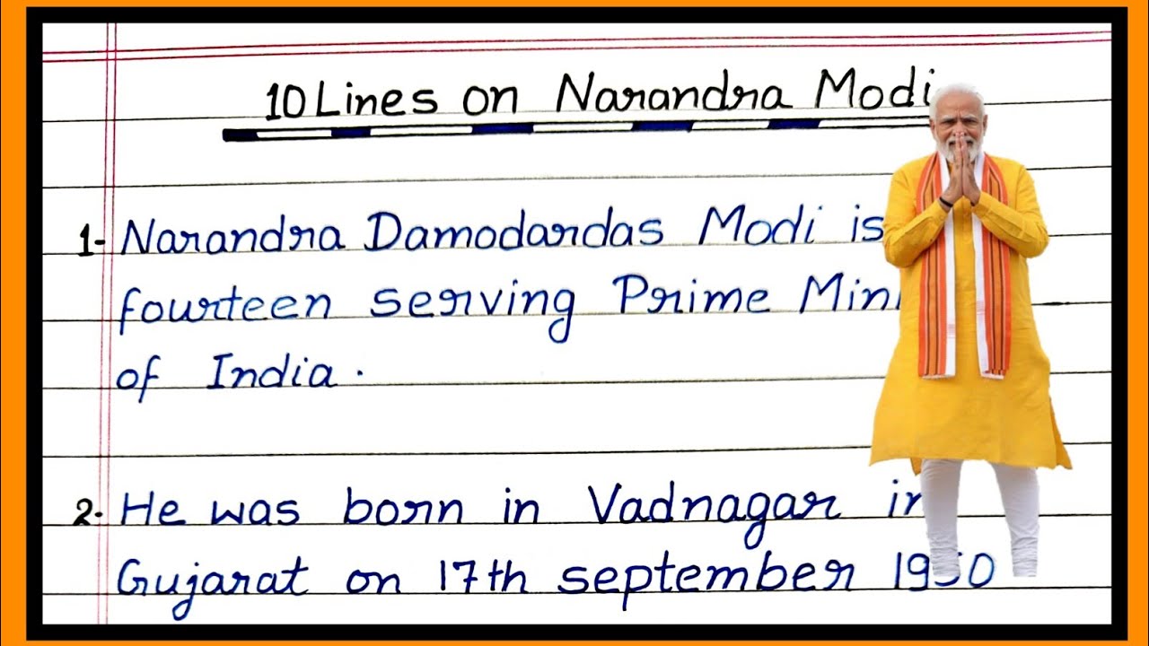 10 Lines on Narandra Modi/ Essay on Narandra Modi/10 Lines Essay on ...