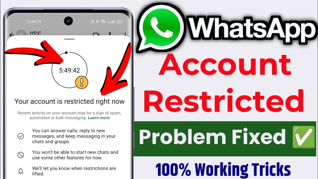 Your account is restricted. You can't start new chats right now ...