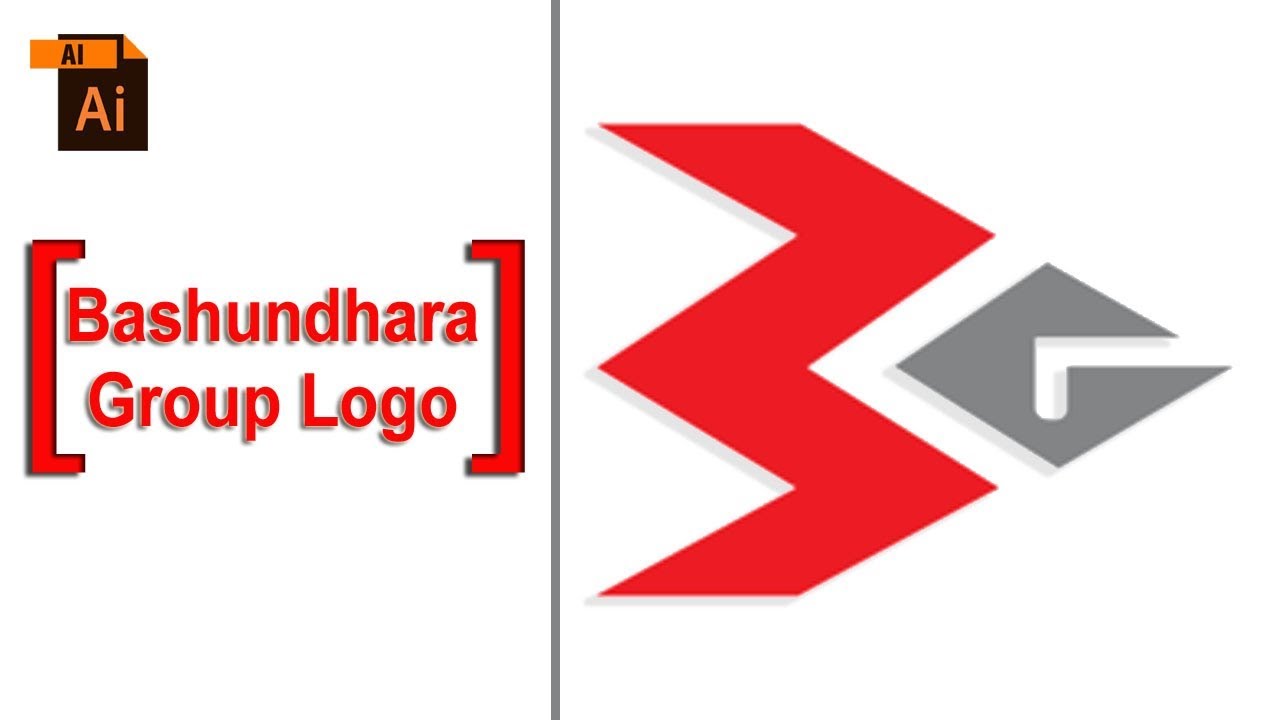 How to create bashundhara group logo in Illustrator, bashundhara group ...