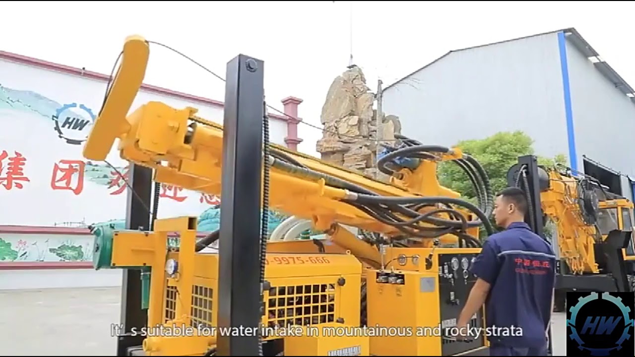 Pneumatic drilling rig - YouTube