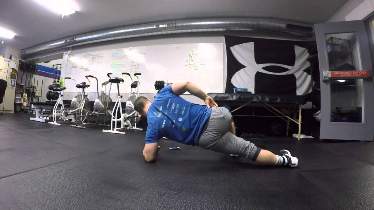 Lateral Figure 4 Planks w: Hip drop+ toe touch - YouTube