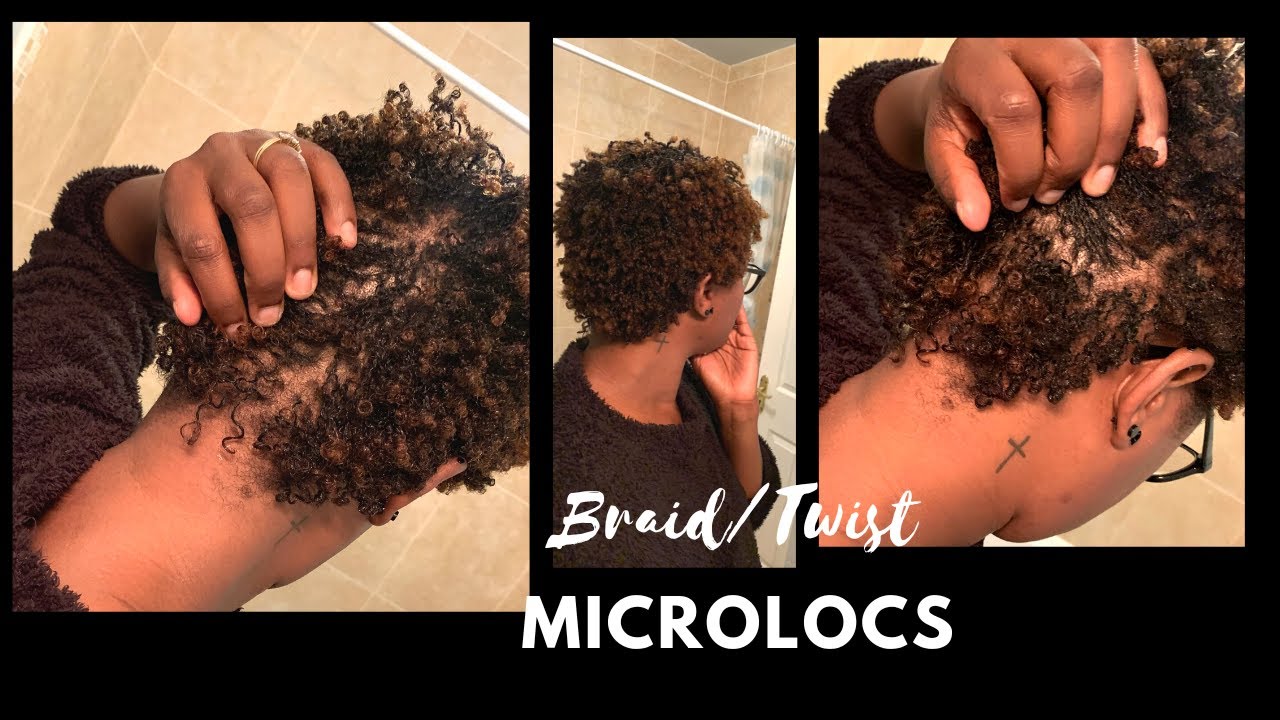 NO GRID DIY MICROLOCS INSTALL | BRAID LOCS | TWIST LOCS ON SHORT HAIR ...