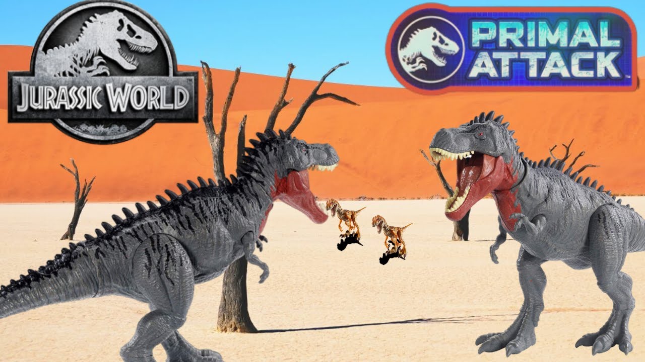 Mattel Jurassic World Primal Attack Massive Biters Tarbosaurus! - YouTube