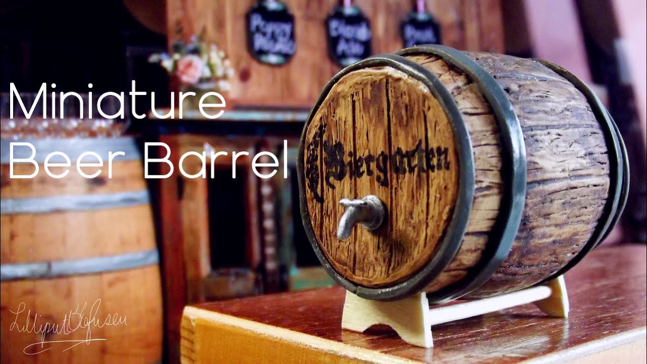 🍺 Miniature Beer Barrel - Polymer Clay Tutorial - YouTube
