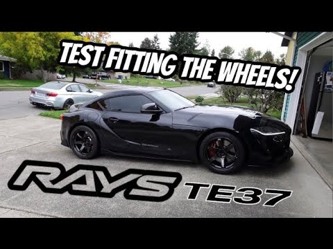 Test fitting TE37s on my SUPRA! It looks AMAZING! - YouTube
