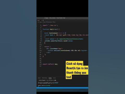 hướng dẫn tạo ra âm thanh với ReactJs #laptrinhthatde #học_lập_trình_web #reactjs #texttospeech ...