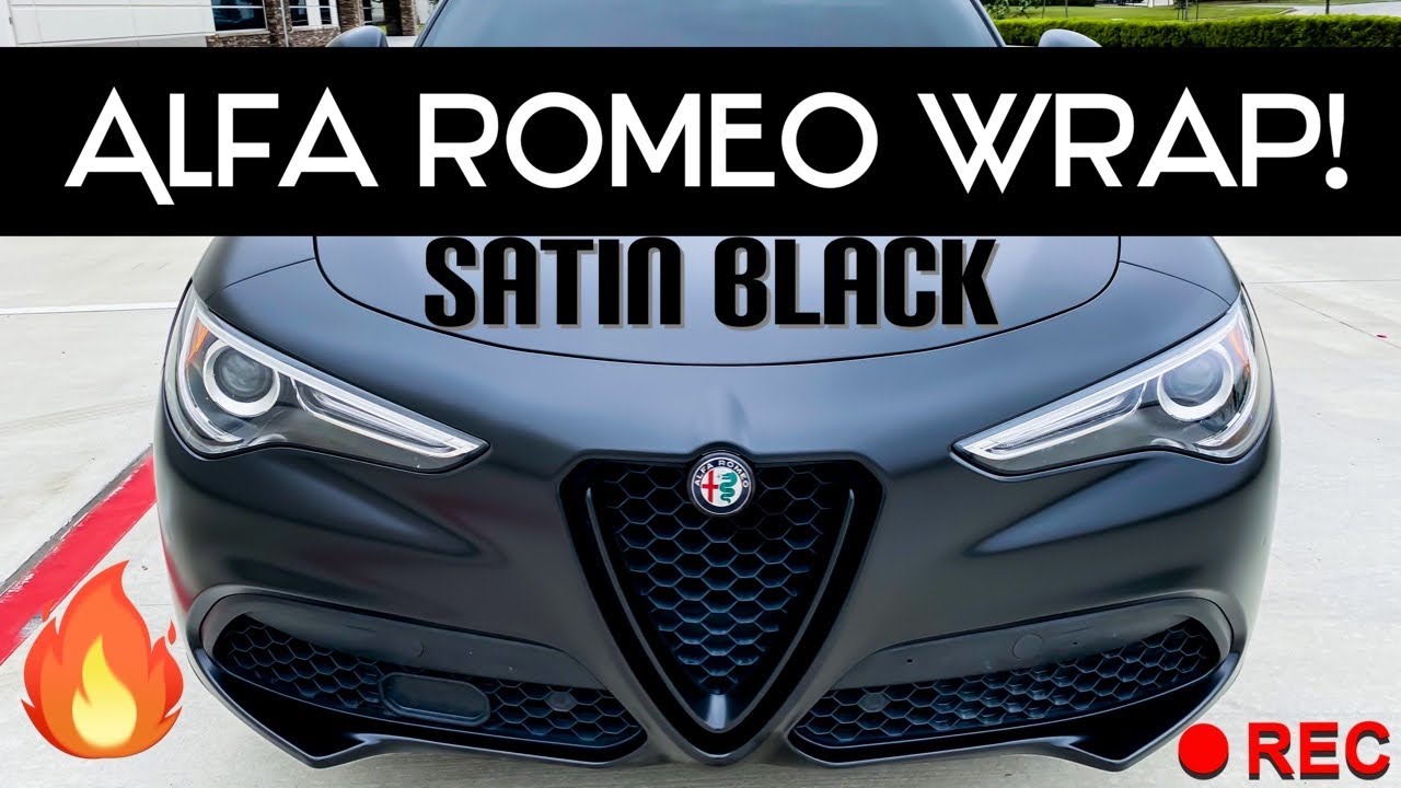 Alfa Romeo Stelvio Wrapped in Satin Black! - YouTube