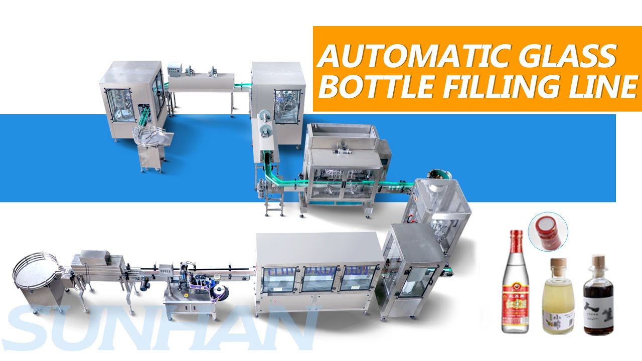 How To Package Liquor Bottle by Automatic Liquor Filling Line - YouTube