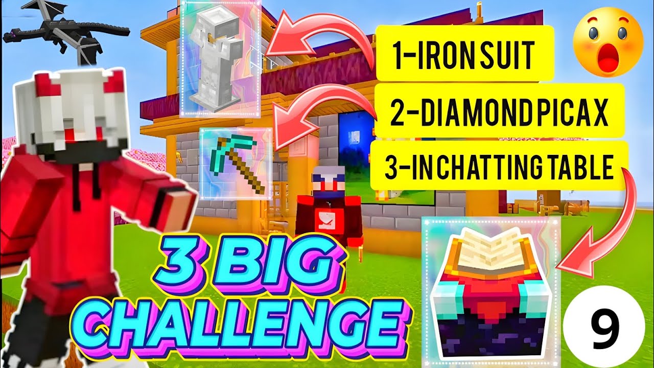 DEVIL BHAI TAKE A 3 BIG CHALLENGE IN MINECRAFT FIRST TIME PLAY ...