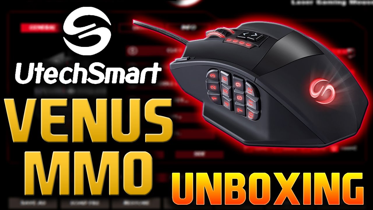 UtechSmart Venus High Precision Laser MMO Gaming Mouse Unboxing/Review ...
