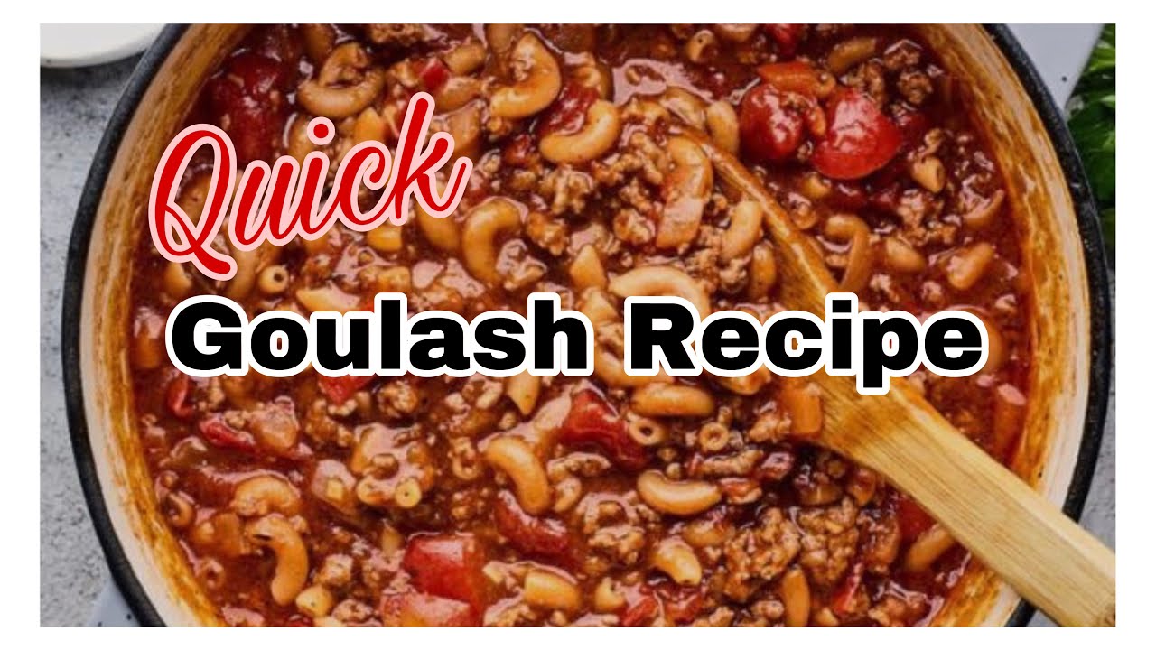 Goulash Recipe with Ground Beef |OR Ground Turkey - YouTube