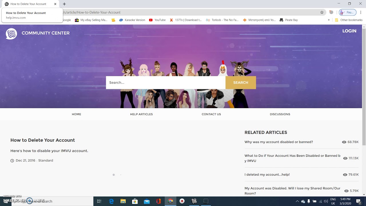 How to Delete your IMVU account *STILL WORKIS IN 2020* - YouTube