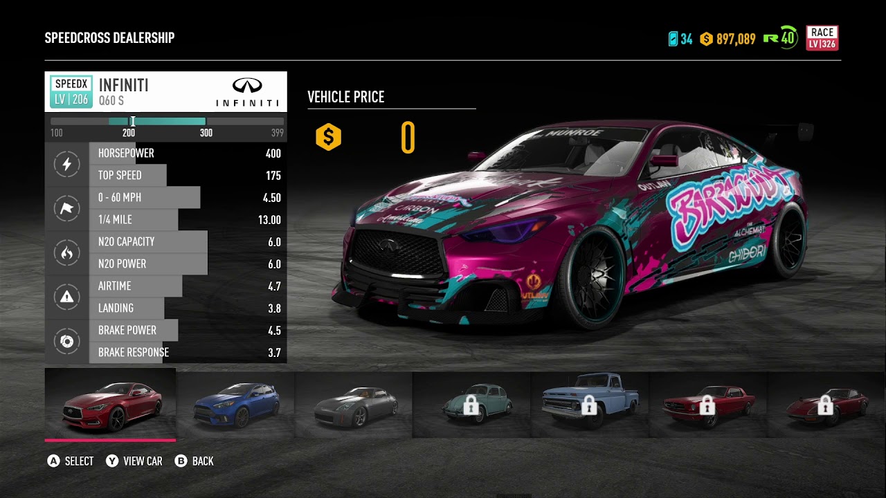 Need for Speed Payback - Speedcross Update and Infiniti Q60S - YouTube