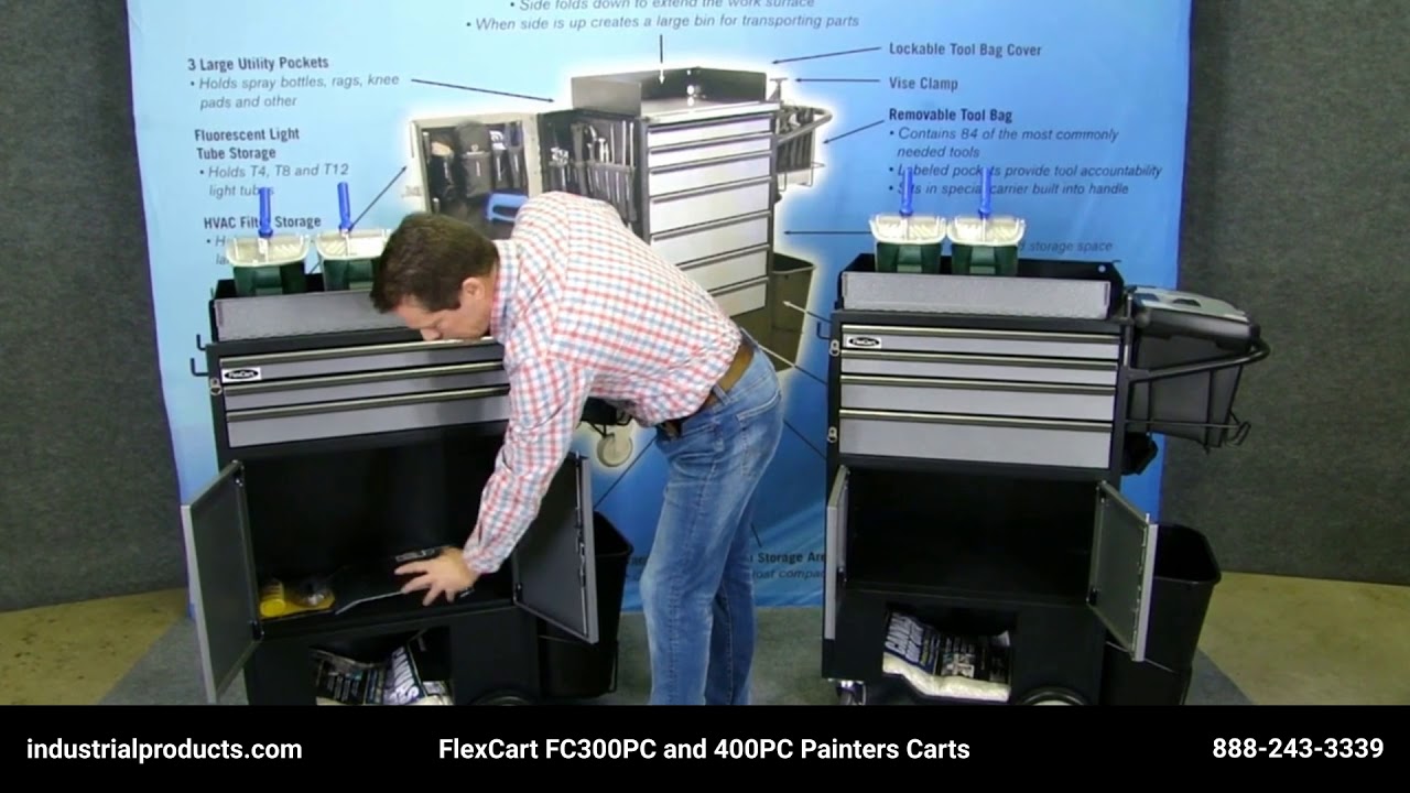 FlexCart FC300PC and 400PC Painters Carts | Hands-on demonstration ...