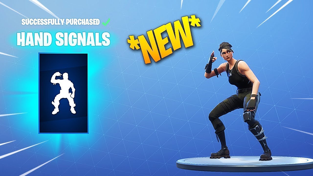 New "Hand Signals" Emote With All Of My Skins- Fortnite BR - YouTube