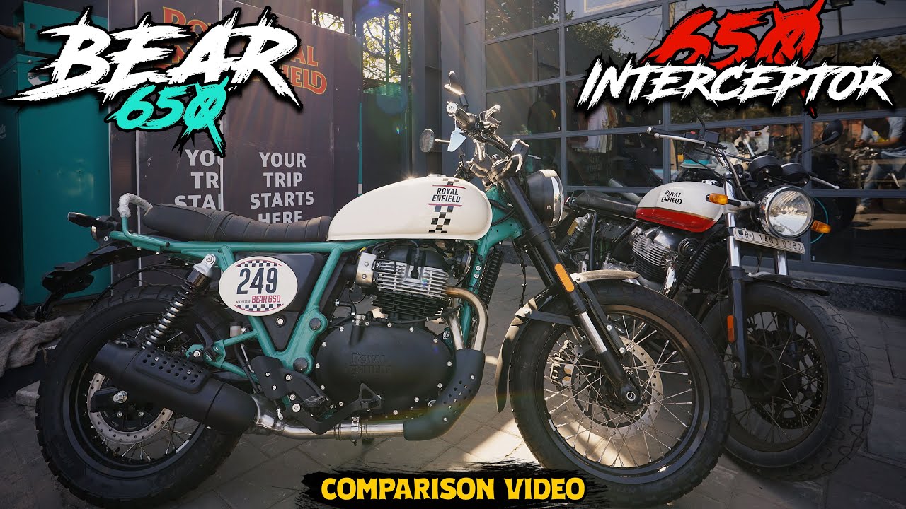RE BEAR 650 VS RE INTERCEPTOR 650 | Comparison Video (Price, Features ...