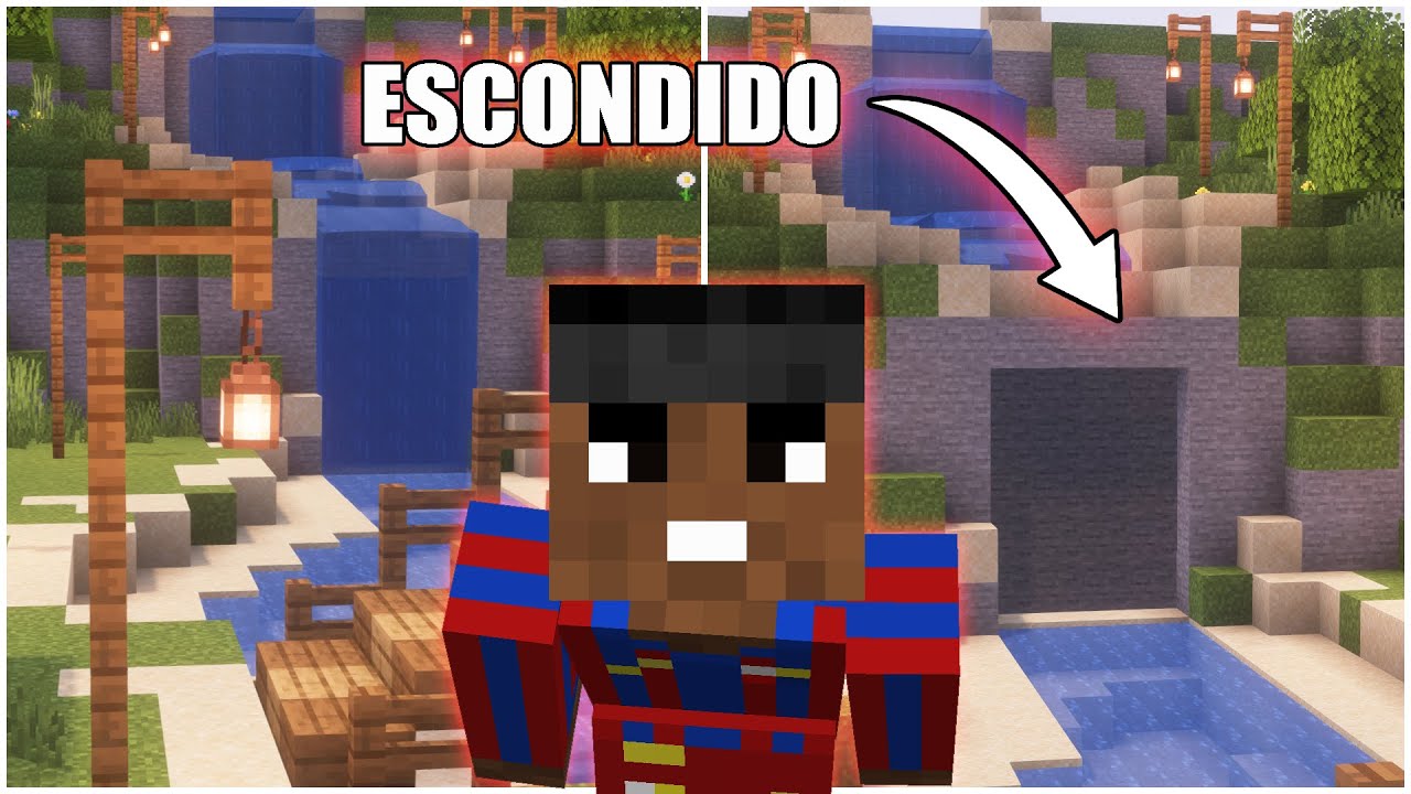 ¡BASE ESCONDIDA detrás de una CASCADA en MINECRAFT! | TR3CE - YouTube