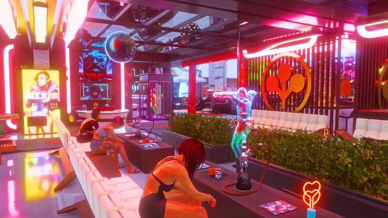 Luxury Night City Rooftop Bar Tour / Cyberpunk 2077 - YouTube