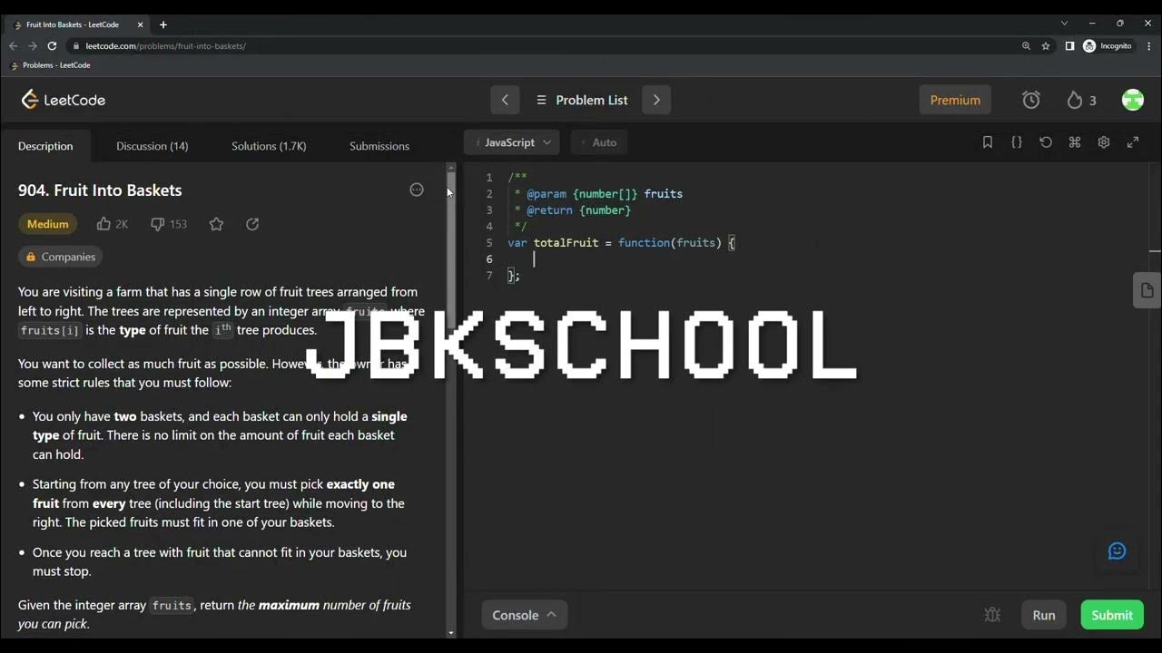 En Leetcode 904 Fruit Into Baskets Youtube