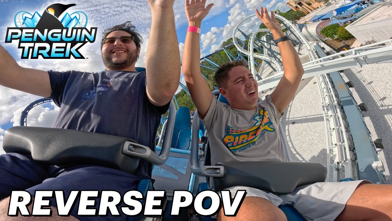 Penguin Trek Reverse POV!! - SeaWorld Orlando's Newest Roller Coaster ...