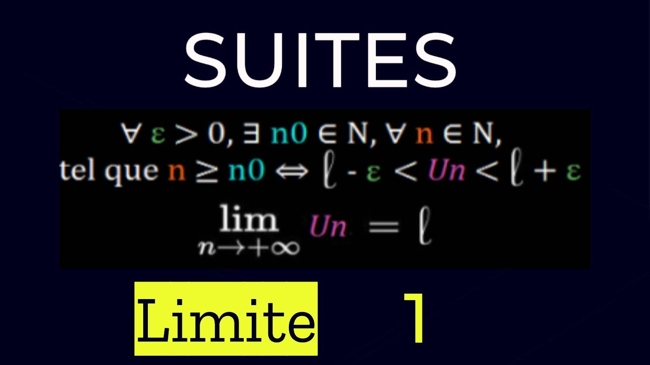 Suites : limite d'une suite réelle (partie 1) - YouTube
