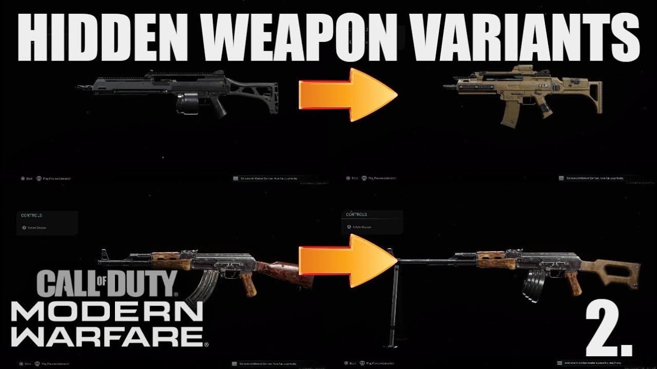 Hidden Weapon Variants in Modern Warfare (Call Of Duty Warzone) Guide ...