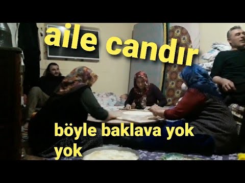 ailecek yapılan baklavanın tadı bir başka güzel /çok gülmeli aile ortamı