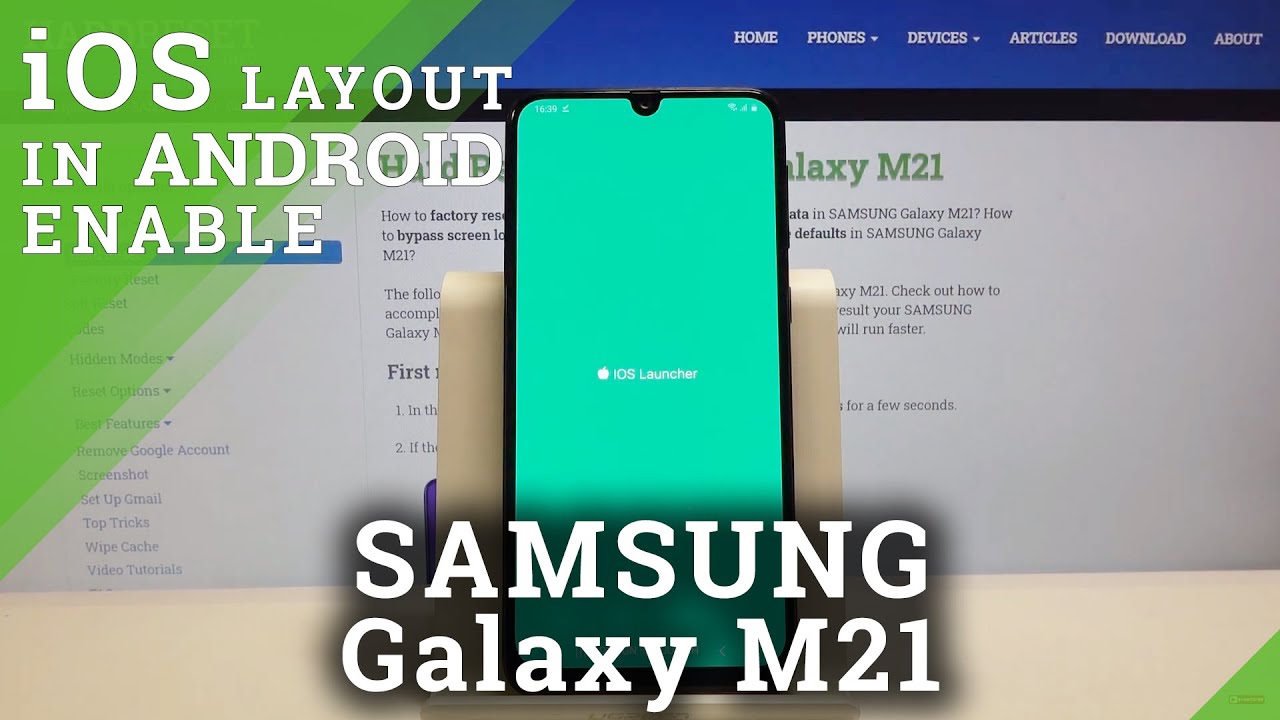 How to Get iOS Launcher on SAMSUNG Galaxy M21 – iOS Layout in Android ...
