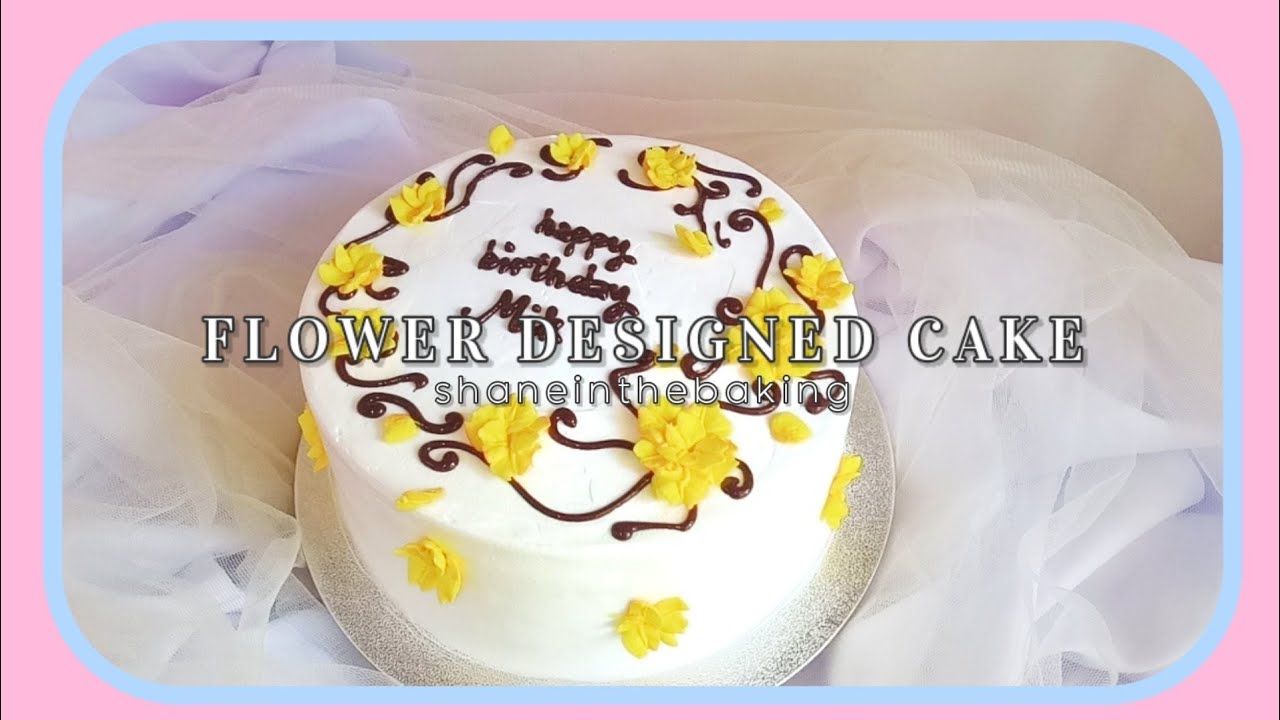 Yellow Flower Designed Cake | Cake Decorating | shaneinthebaking - YouTube