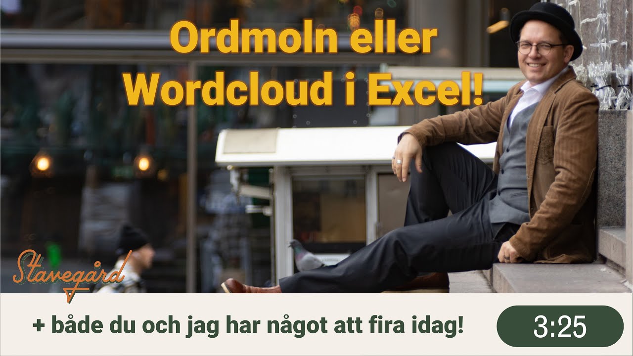 Ordmoln, wordcloud och firande i Excel! - YouTube
