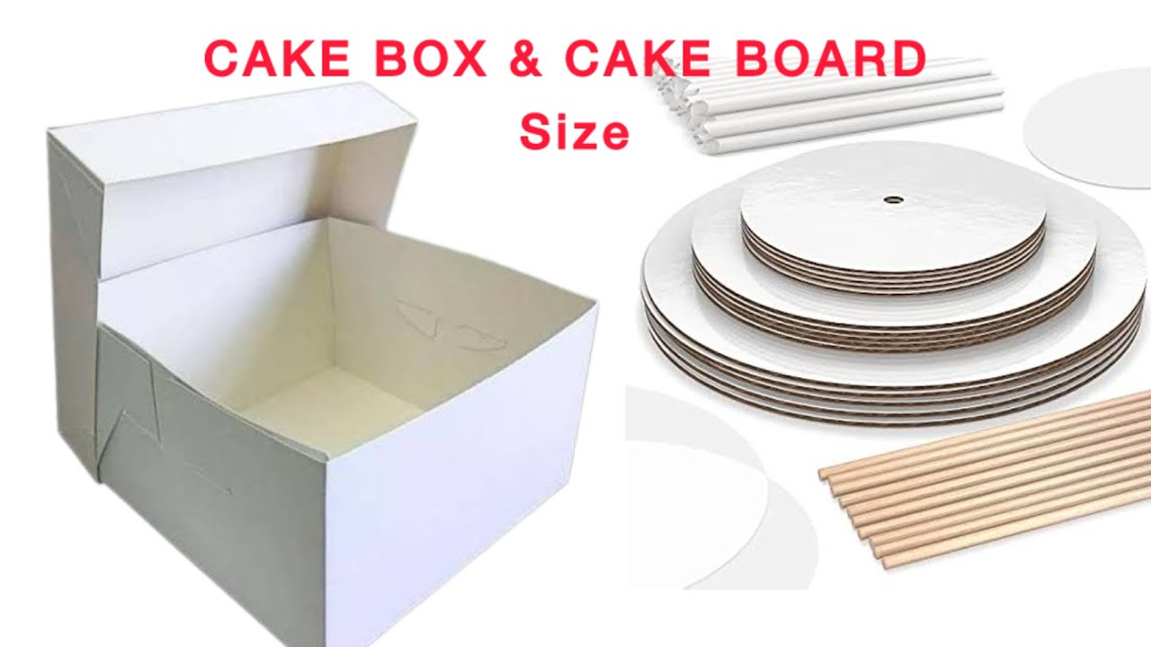 How To Know the Size of Cake Box & Board to use for your cake. - YouTube
