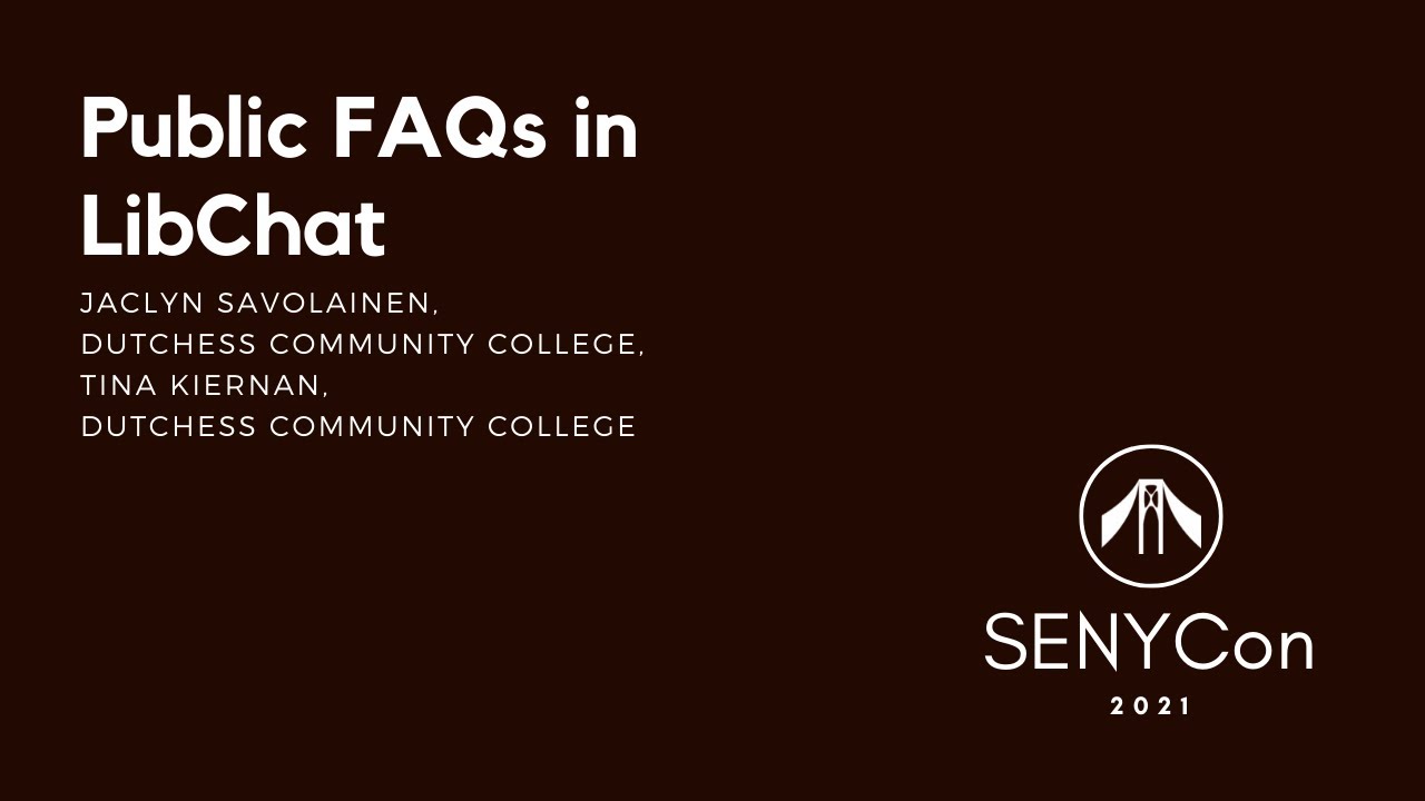 Public FAQs in LibChat - YouTube