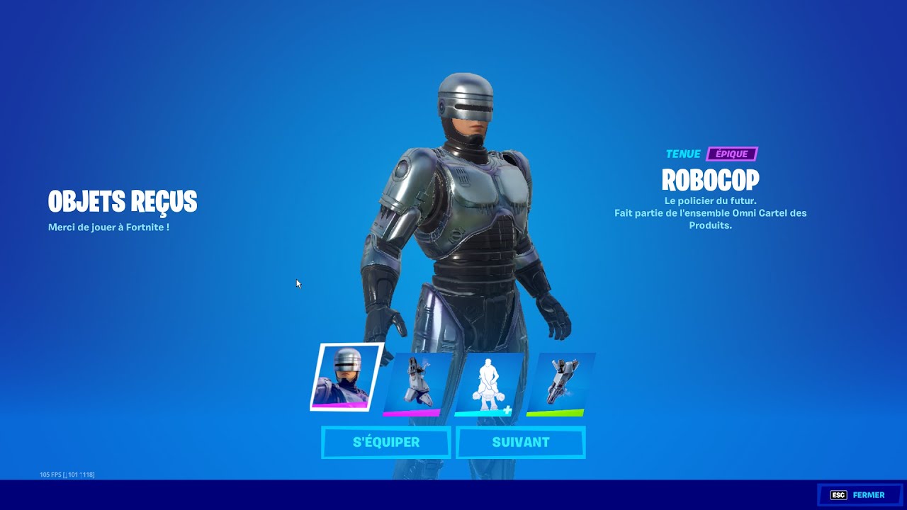 J'achète le Pack skin ROBOCOP sur fortnite ! - YouTube