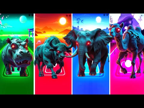 Zombie Hippo 🦛🆚 Zombie Buffalo 🦬🆚 Zombie Elephant 🐘🆚 Zombie Camel🐫 | DJ ...