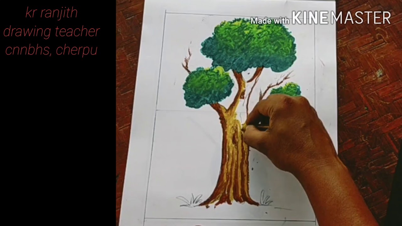 #Art education. Std.Vl #drawing unit-1, പ്രകൃതി ചിത്രങ്ങൾ - YouTube