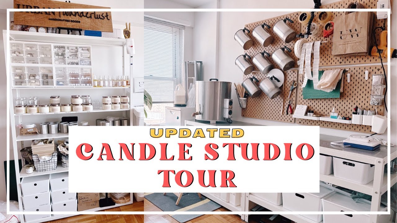 VLOG #45 | UPDATED CANDLE STUDIO TOUR | Running a Candle Business from ...