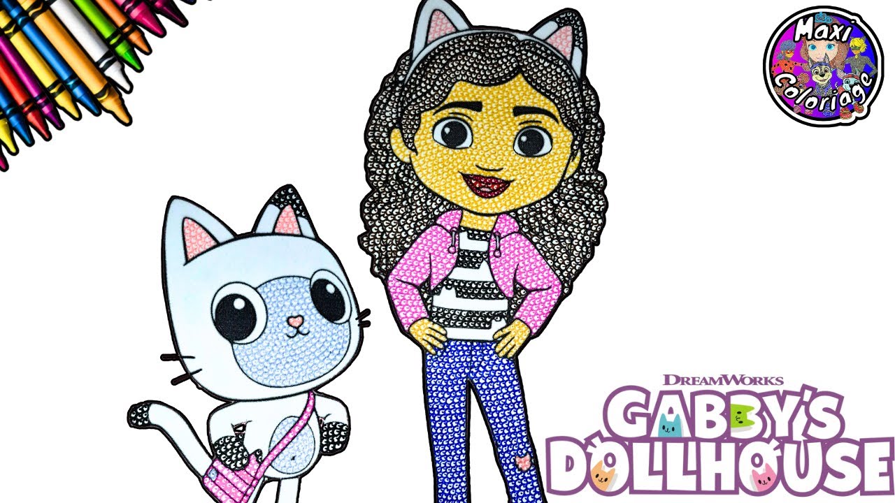 GABBY'S DOLLHOUSE COLORING BOOK PAGES DREAMWORKS - COMMENT COLORIER ET ...