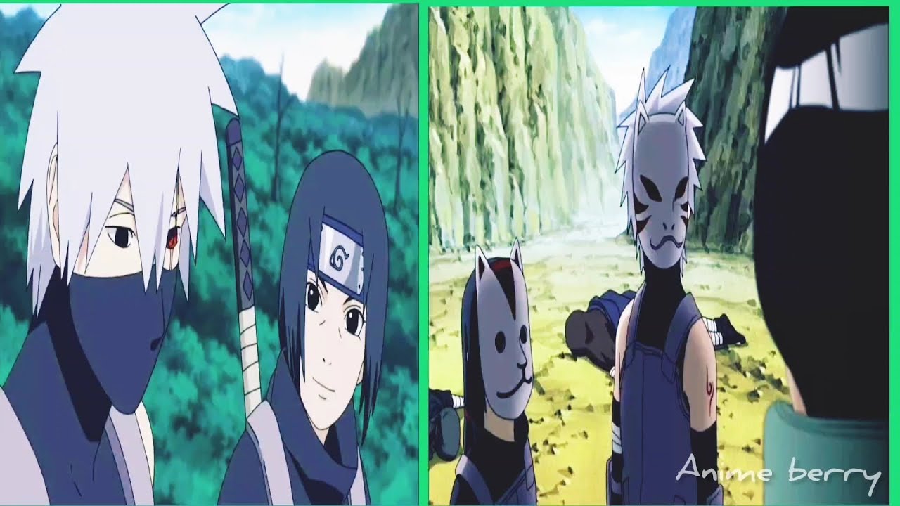Kakashi and Itachi ANBU mission escorting Might guy | itachi shocked of ...