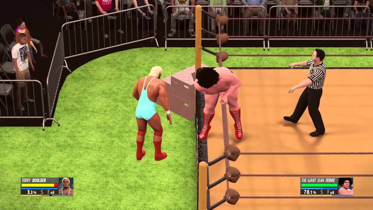 WWE 2K16. Retro. Terry Boulder VS The Giant Jean Ferré. - YouTube