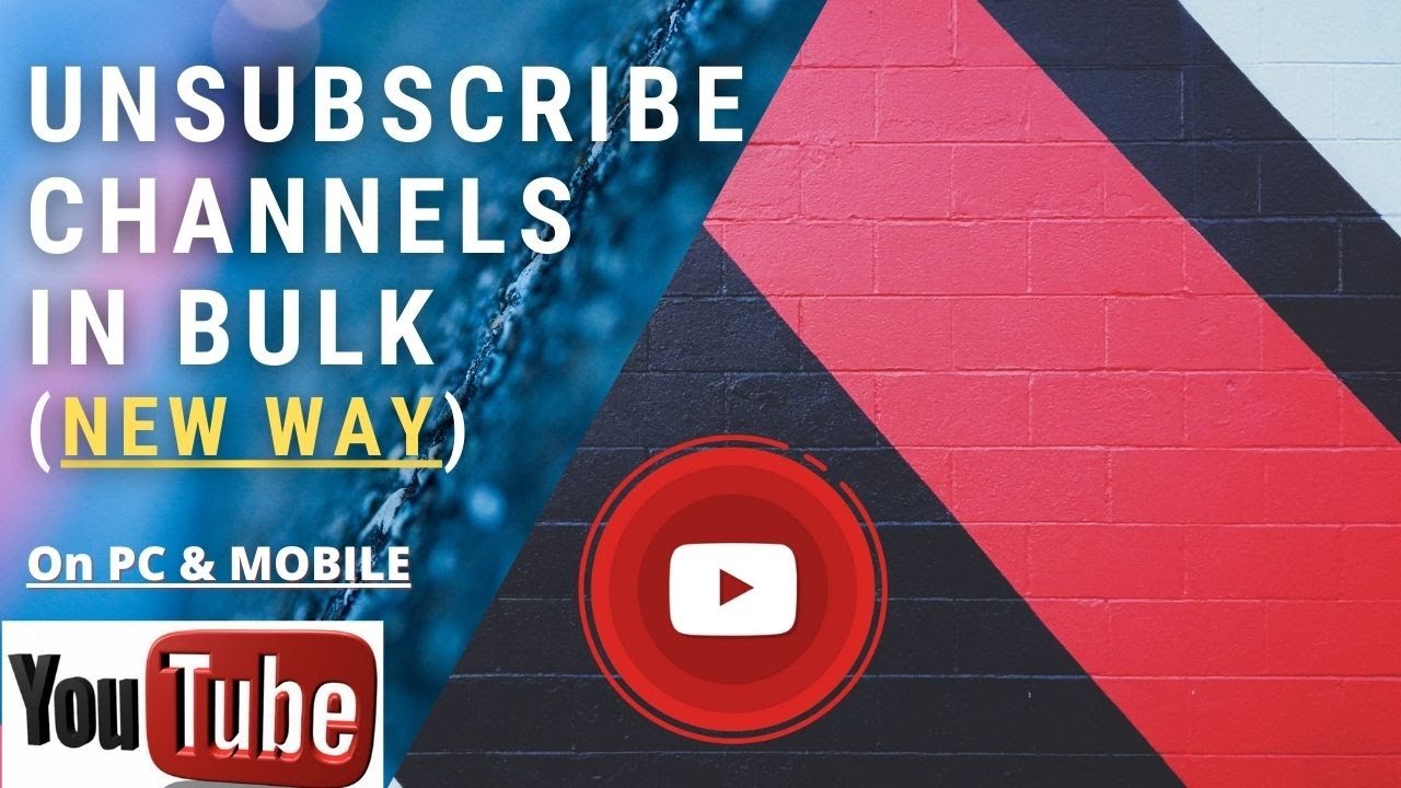 How to Unsubscribe Fast from many channels on YouTube (remove all ...