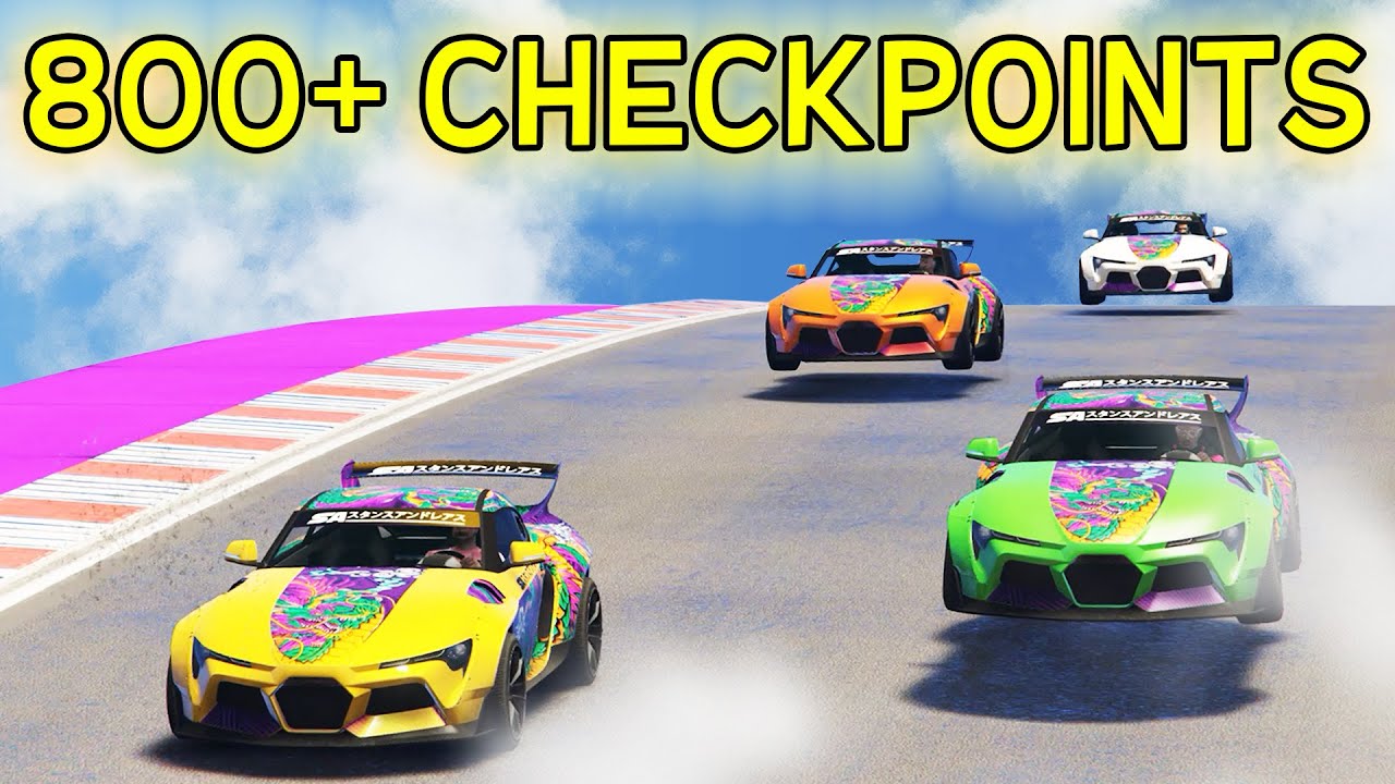 GTA 5 Races but it's 800+ CHECKPOINTS - YouTube