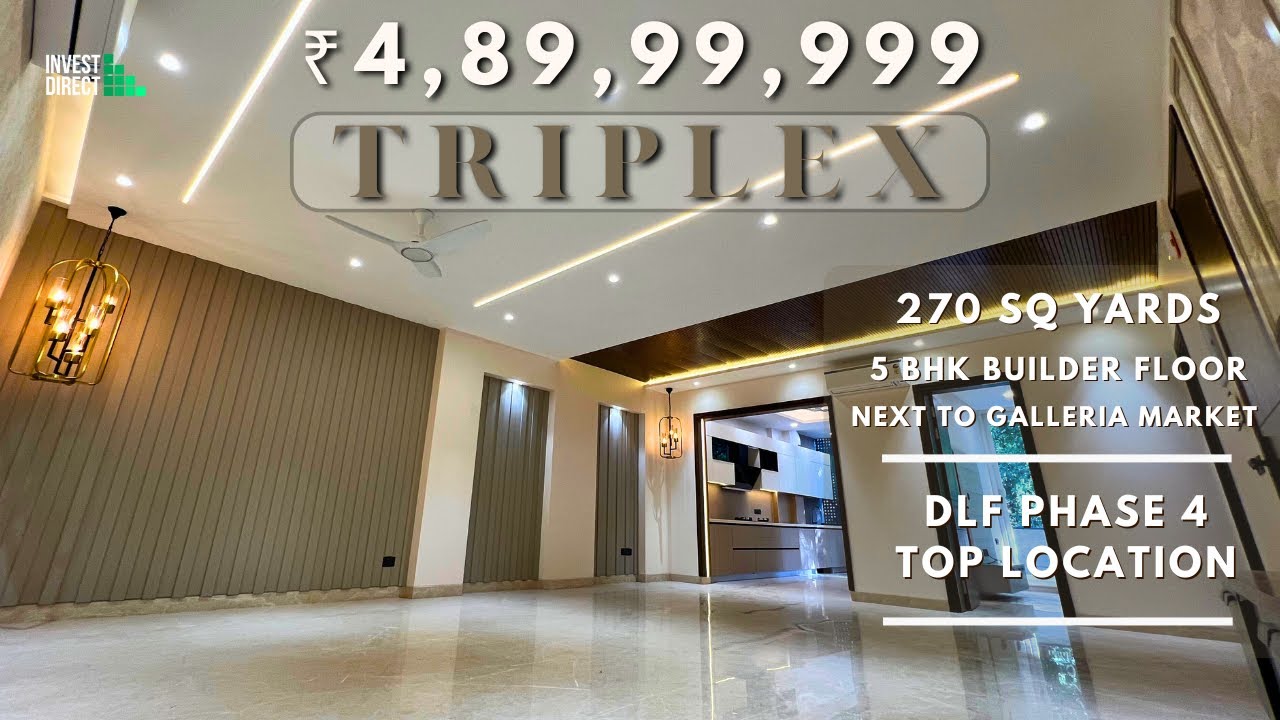 5 bhk Triplex Builder Floor in Dlf Phase 4 Gurgaon. - YouTube