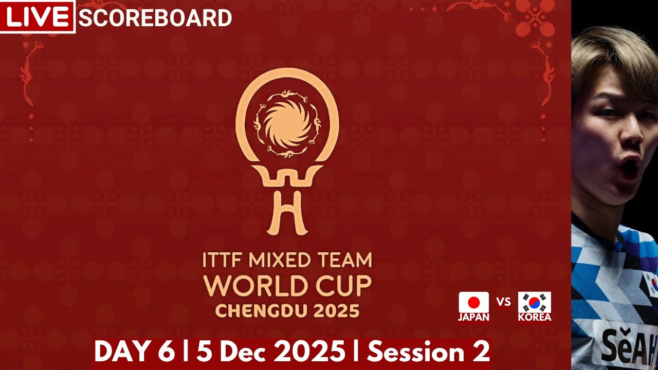 LIVE | JAPAN VS KOREA | ITTF Mixed Team World Cup 2025 | Scoreboard ...