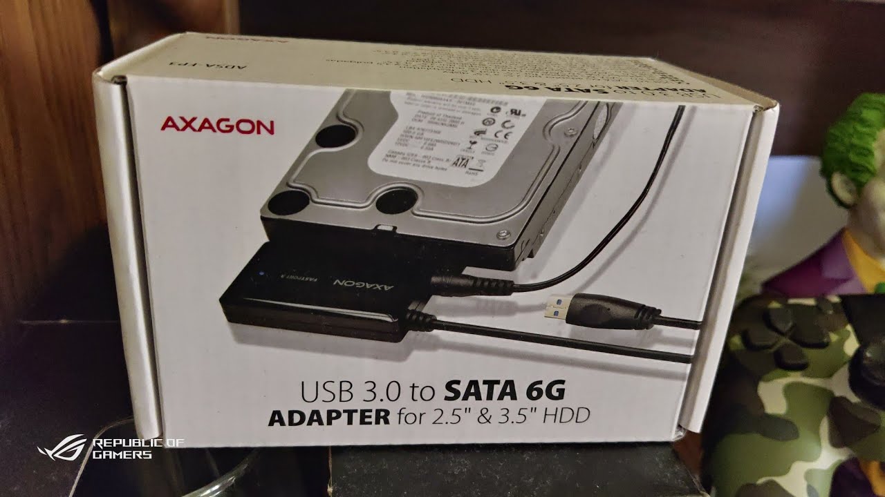 Axagon ADSA-FP3 USB3.0 HDD/SSD/ODD adapter - YouTube