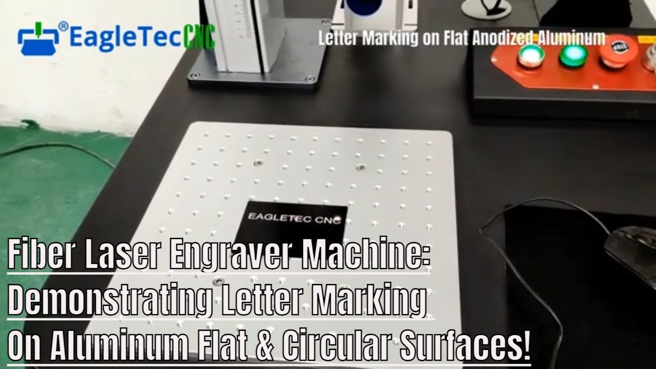 Fiber Laser Engraver Machine: Demonstrating Letter Marking On Aluminum ...